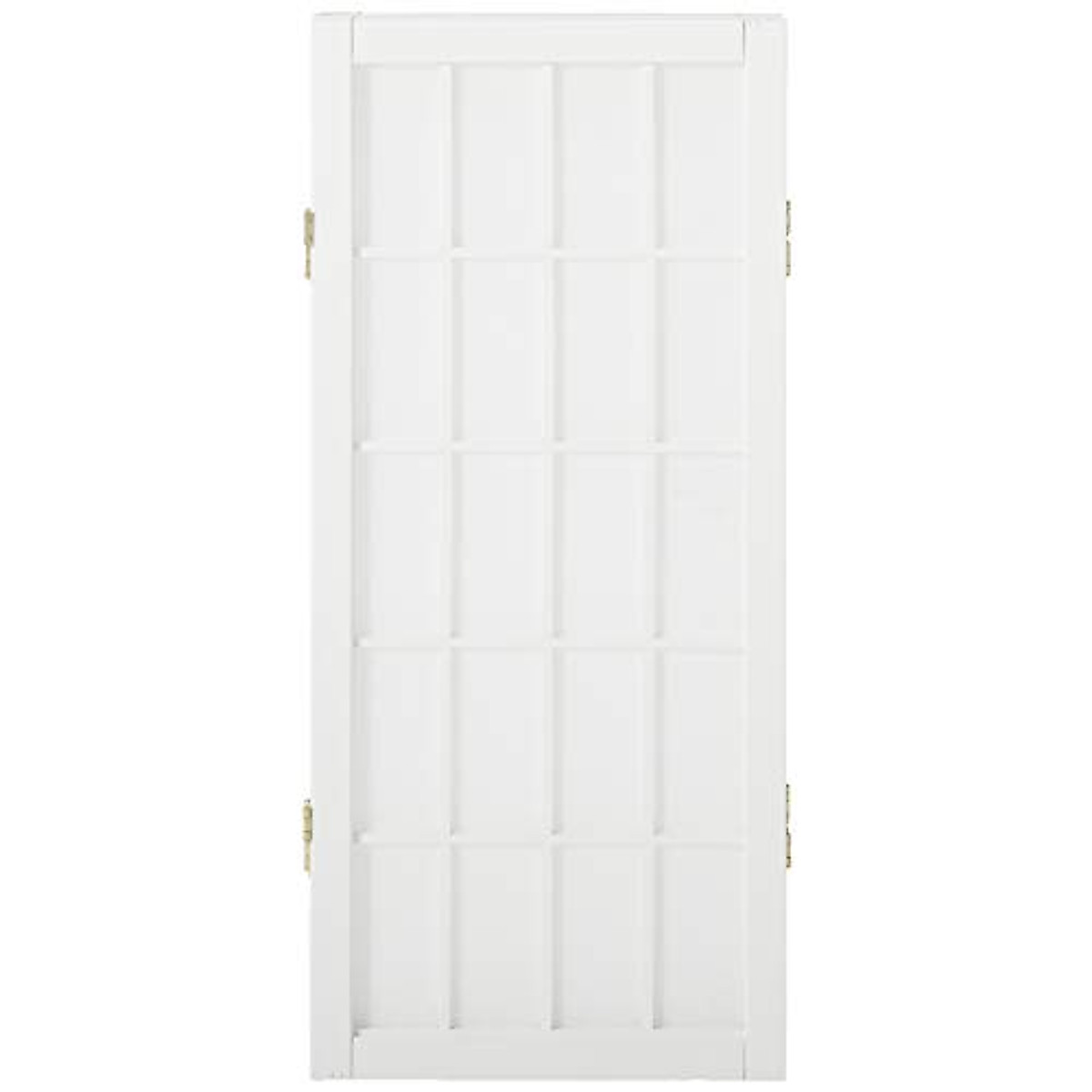 2 ft. Short Desktop Window Pane Shoji Screen - White - 3 Panels