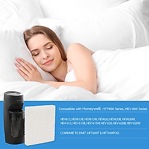 BIHARNT 6 Pack Filter T HFT600 Humidifier Wicking Filters for Honeywell HEV615 HEV620 Series Tower Humidifier (White)