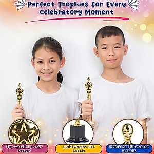 Forest & Twelfth Golden Award Trophies, 6 inch Replica Statues, 6 Pack Realistic Trophy Awards for Birthday Parties, Celebrations, Anniversaries, Giveaways, Sports Awards, and More