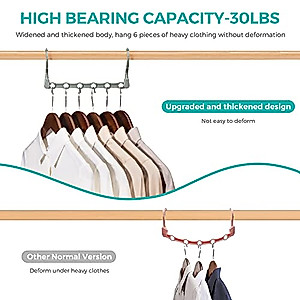 HOUSE DAY Space Saving Hangers for Clothes 10 Pack, Magic Hangers Multi Hangers Organizer, Closet Organizers and Storage System Closet Space Saver Hangers, Collapsible Hangers for Clothes, Gray