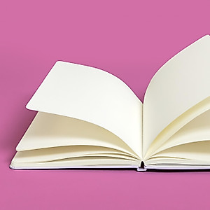 PAPERAGE Blank Journal Notebook, (Black), 160 Pages, Medium 5.7 inches x 8 inches - 100 GSM Thick Paper, Hardcover