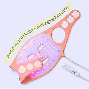 ZUTTA LED Face Mask Light Therapy 3 Color Settings LED Mask Light Therapy