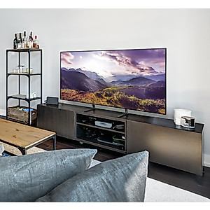 ProMounts Universal Fixed Tabletop TV Stand, Heavy Duty Adjustable Bracket for 13-72 Inch LED LCD OLED Plasma Flat and Curved TV Screens Holds Up to 110 lbs, Max VESA 800x400