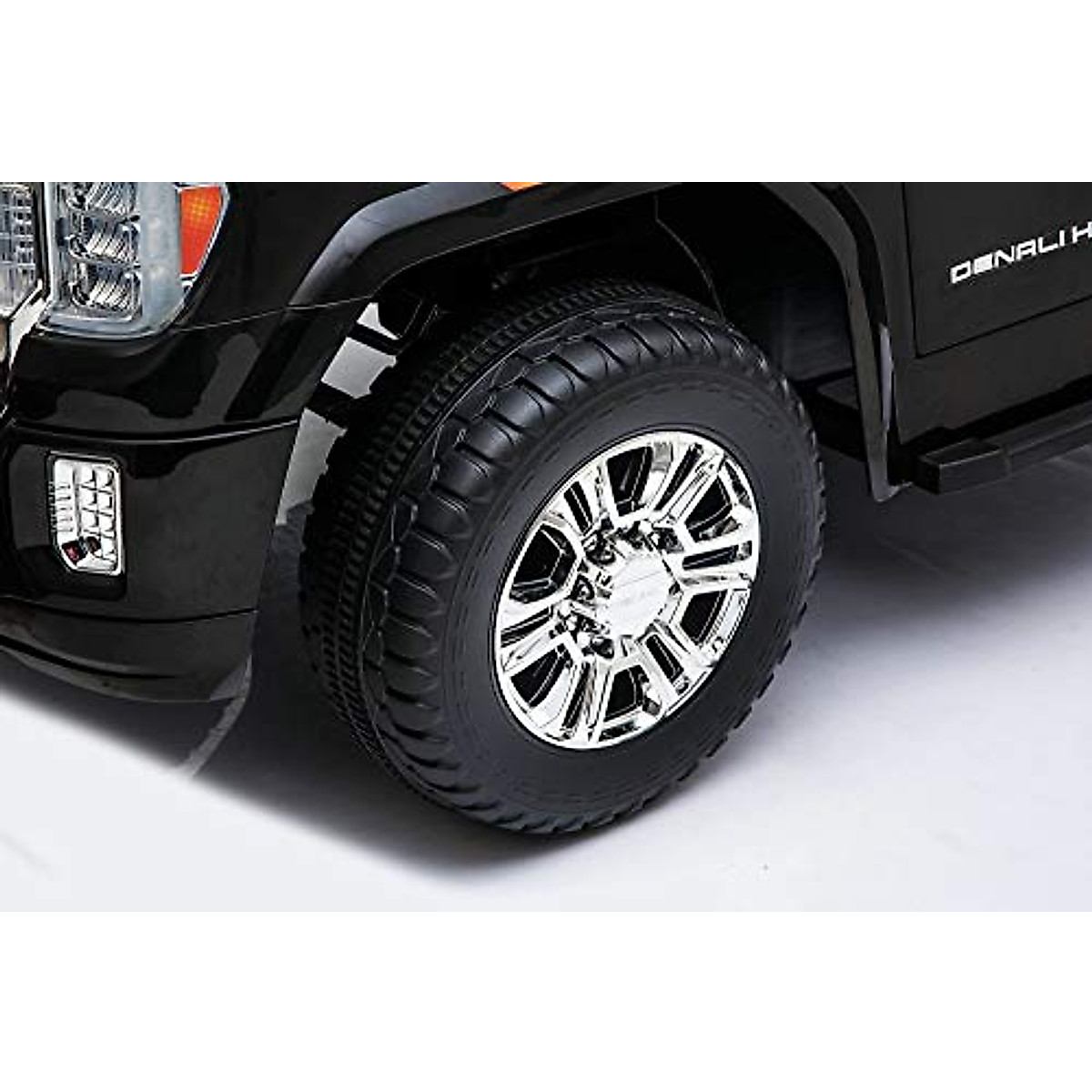 DAKOTT GMC Sierra Denali HD Two Seater 12 Volt Ride-On Truck w/ 2.4G Remote Control, LED Lights, Horn, Music, MP3/USB, Storage Box, Spring Suspension, Electric Vehicle for Kids .