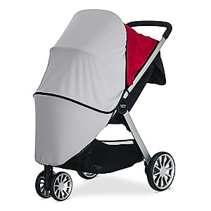 Britax B-Lively Stroller UPF 50+ Sun and Bug Cover | Full Ventilation Netting + Encloses Front and Sides of Stroller