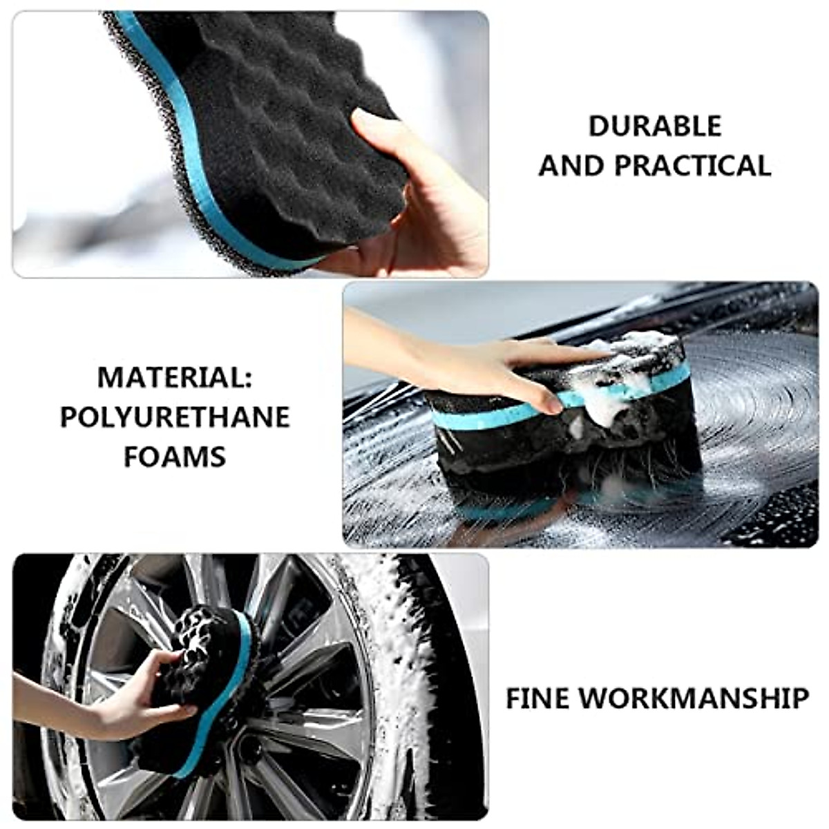 FAVOMOTO 1 pc Kitchen Car Wash Brush Home Multi Auto Scratch Pad - Tool Vehicle Sponges Honeycomb for Non- Scrubber Sponge Functional Large Window Cleaning Non-Scratch Handy Shaped