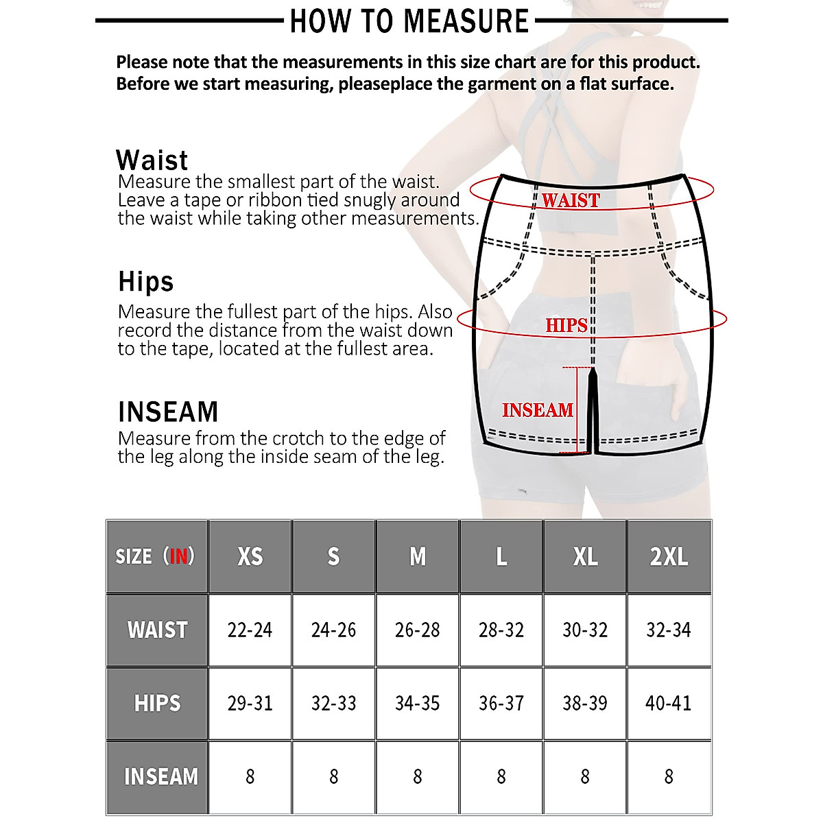 VOOVEEYA 5"/8" High Waisted Yoga Biker Shorts with Pockets for Women - Butt Lifting Workout Spandex Booty Gym Shorts(Black-L)