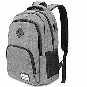 Oberhoffe Laptop Backpack Travel Backpack with USB Charging Port Anti Thief/Water Resistant College School Bookbag for Women Men Business Backpack Fit 15.6 inch Notebook (Grey)