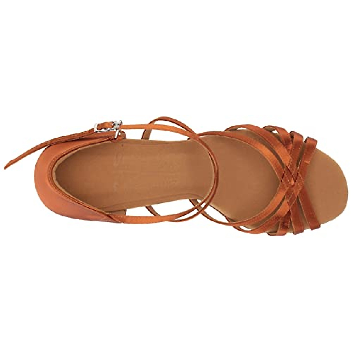 Very Fine Elektra Women's Ballroom Salsa Tango Latin Dance Shoes Copper Tan Satin 2.5" Spool Heel US 8 M