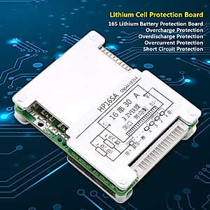 16S Lithium Battery Board, Battery Balance Board with Aluminum Heatsink(16 Strings 3.2V 30A Same Port Equalization)