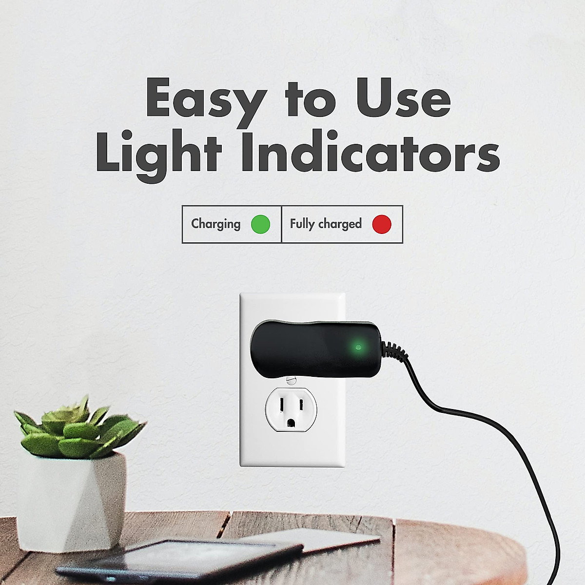 Tenergy 4.2V 1A Battery Charger with DC 4017 4.0x1.7 Connector, for 3.7V Li-ion 1S Rechargeable Battery