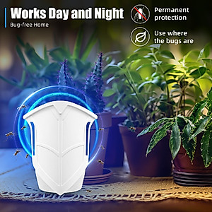 Upgraded Fly Traps Indoor for Home,Flying Insect Trap for Mosquito,Fruit Flies,Moth,Gnat,2-in-1 Rechargeable Fly Catcher with USB Charging Bug Light Trap Indoor with 6 Refills,Indoor Outdoor Camp Use