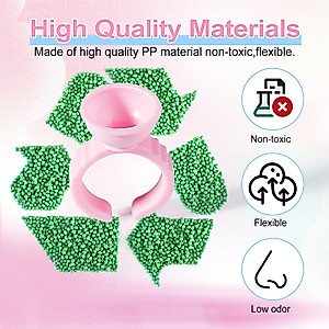 NXJ INFILILA Glue Rings, 300PCS Glue Rings for Eyelash Extensions, Disposable Lash Glue Rings Cup for Eyelash Extension Supplies, Lash Glue Holder Pigment Rings for Lash Supplies