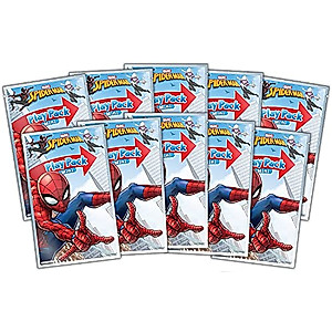 Bendon Mini Play Packs, Each with Mini Coloring Book, 2 Mini Crayons, and a Sticker,10-Pack (Spider-Man)