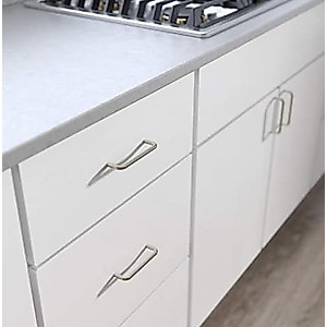 Silverline Satin Nickel Cabinet Hardware Drawer Handle Pull - 4'' Hole Centers, 25 Pack