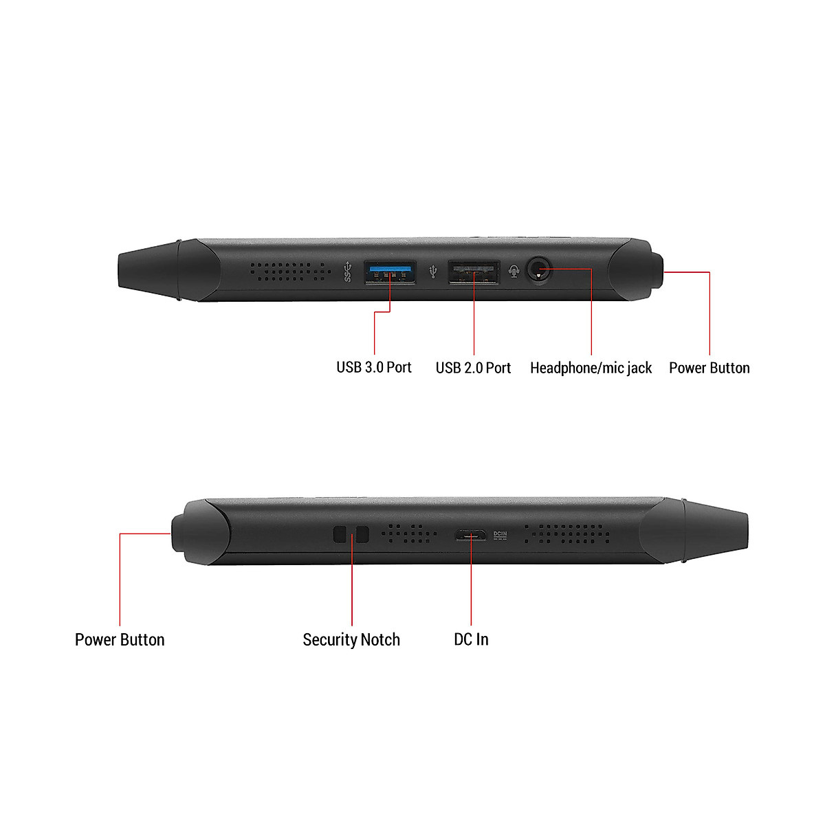ASUS Vivo Stick PC TS10 Intel Atom Quad Core 2GB RAM 32GB eMMC WiFi Bluetooth Built-in TPM Windows 10 Pro