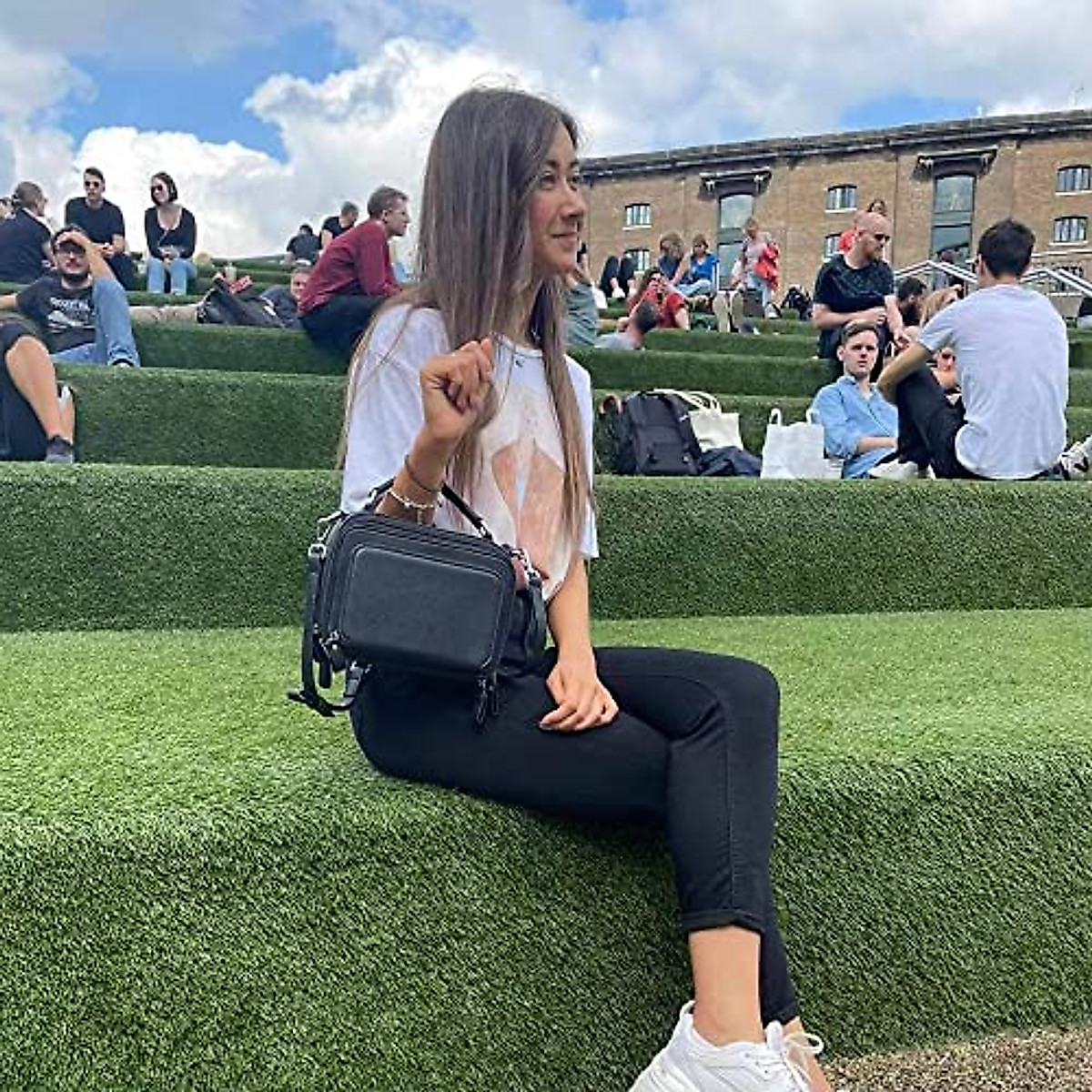 HW COMFORT Crossbody Shoulder Bag for Women/Cellphone Bags Card Holder Purse and Handbags/Top Handle Bag/Front pocket,Black