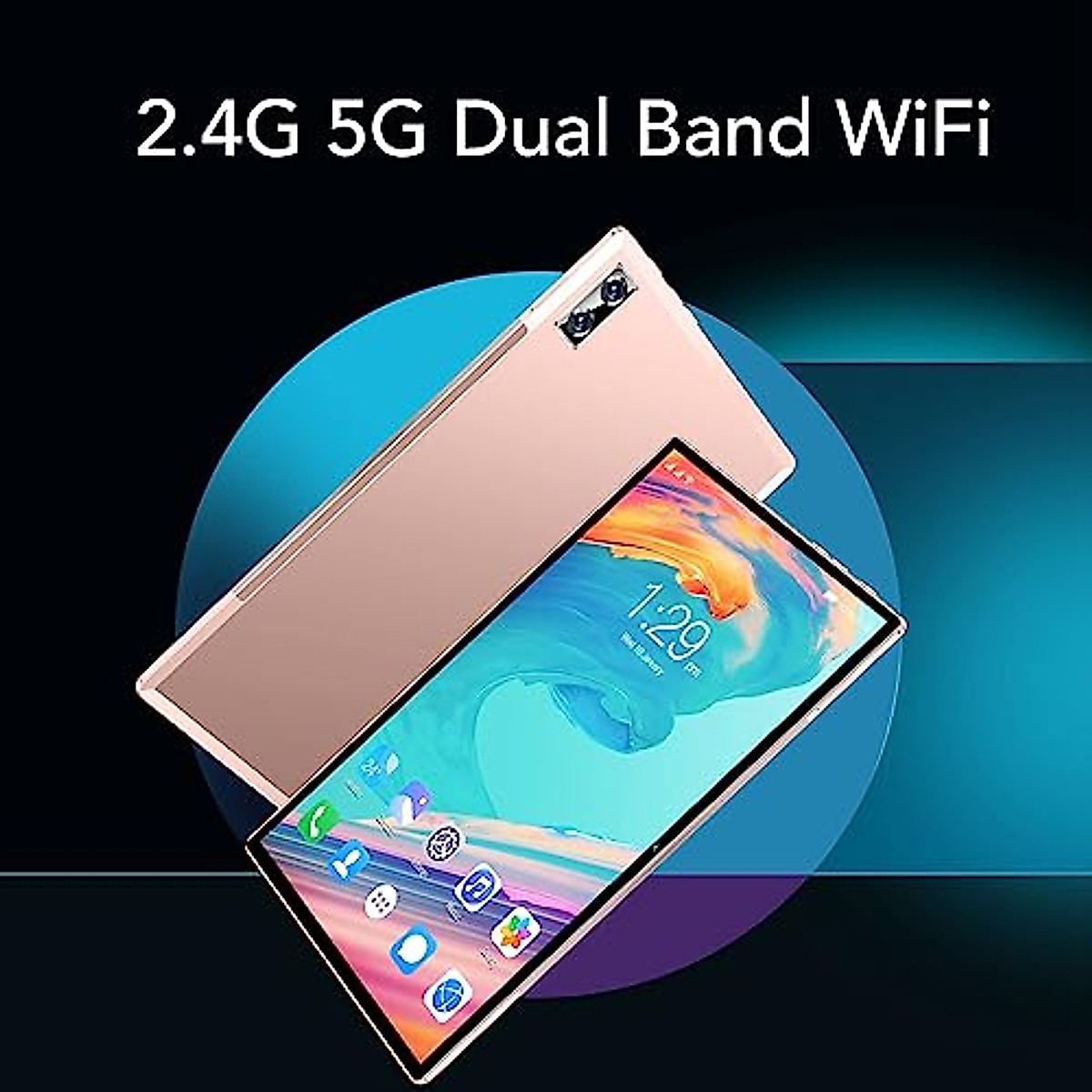 Haofy 10.1 Inch Tablet Octa Core 8GB RAM 256GB ROM 2-in-1 Tablet 100-240V Keyboard for Work (US Plug)