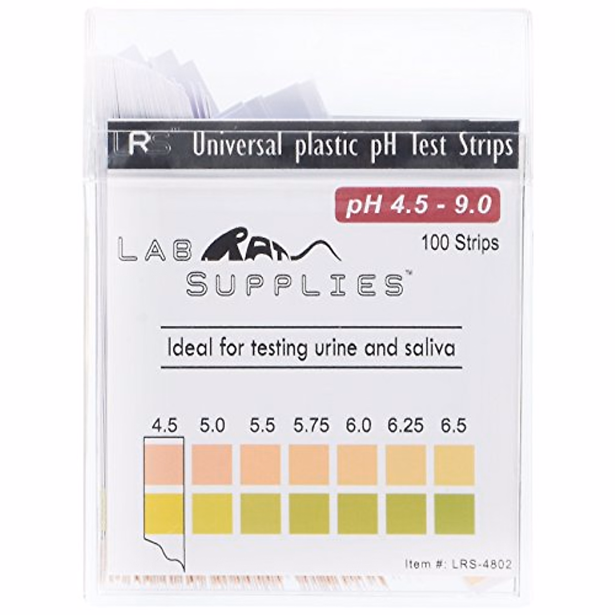 Plastic pH Test Strips, Universal Application (pH 4.5-9.0), 100 Strips | for Urine, Saliva, Aquariums, etc.