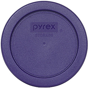 Pyrex (4 7202 Glass Bowls & (4) 7202-PC Plum Purple Lids Made in the USA