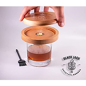 Cocktail Smoker - The Original Smoke Infuser for Drinks - Includes 4 Flavors Of Wood Chips for Whiskey, whiskey gifts for men, Bourbon Smoker Kit, Old Fashioned Smoker Kit, Organic Wood Chips for Whiskey, Bourbon, wine and BBQ,Flavor Drink Smoker Include