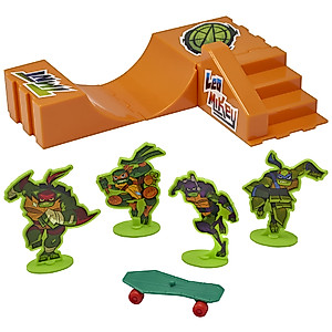DecoSet® Teenage Mutant Ninja Turtles TMNT-RISE UP! Cake Topper, 6-Piece Birthday Decoration for Cakes and Cupcakes, Surprise Your TMNT Fan with ALL the Characters and Interactive Skateboard