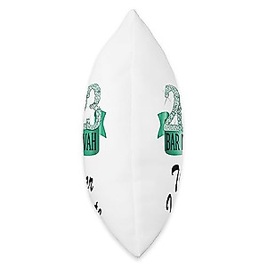 2023 Bar Mitzvah Gifts & Decorations For Boys 2023 Bar Mitzvah Quote Festive White Turquoise Decor Throw Pillow, 16x16, Multicolor