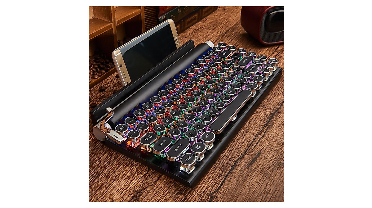 7KEYS Wireless Typewriter Keyboard with Bluetooth Retro Style