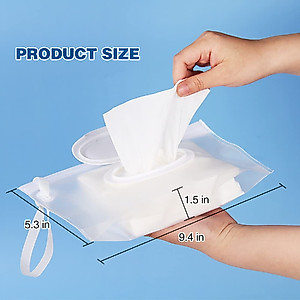 Susimond 6pcs Portable Wet Wipe Pouch Dispenser, Refillable Reusable Wipe Holder, Eco Friendly Baby Wipes Dispenser Container, Travel Wet Wipe Container for Travel, Strollers, Backpacks