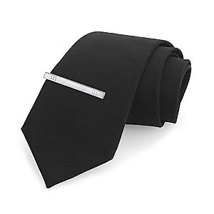 Fashion Tie Clip for Men - 4 Pieces of Silver Tone Tie Bar Set by AnotherKiss