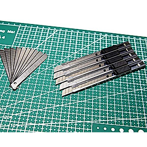 WEKOIL 9mm Snap Off Utility Knife 5 Pack High Hardness Retractable Box Cutters with Snap Off Blades,Art Craft Hobby Cutter 9mm Knife for Home Office Workstation