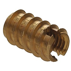 Hillman 3018 10-24-Inch Brass Wood Insert, 25-Pack