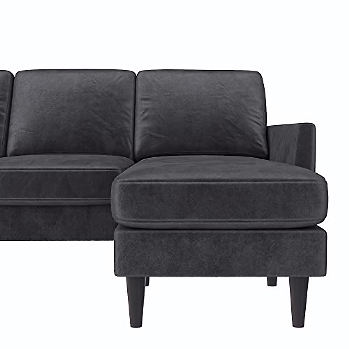 Mr. Kate Winston Reversible Sofa Sectional, Dark Gray Velvet