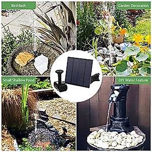 BSHAPPLUS Solar Bird Bath Fountain Pump - 1.8w, New Upgrade Water Fountain with Solar Panel & 4 Nozzles, Water Feature Fountain for Bird Bath, Garden, Fish Tank, Small Pond, Lawn, Aquarium