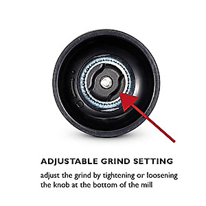 Cole & Mason H321806 City Salt and Pepper Mills | Precision+ Stemless | Concrete/Acrylic | 160 mm | Gift Set | Includes 2 x Salt and Pepper Grinders | Lifetime Mechanism Guarantee