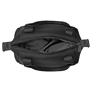 MYTAGALONGS Nano Crossbody Tote Bag For Women - Includes a Detachable Shoulder Strap & a Zippered Pouch l Perfect Nano Tote Bag for Everyday Hustle l Made of Premium Neoprene - Everleigh Onyx