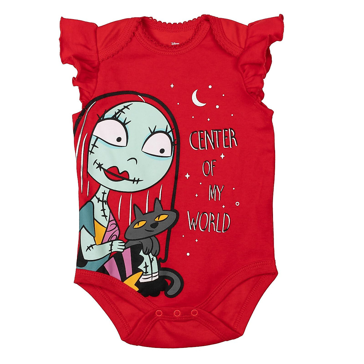 Disney Nightmare Before Christmas Jack Skellington Sally Infant Baby Girls 5 Pack Cuddly Short Sleeve Baby Bodysuits Multicolor 18 Months