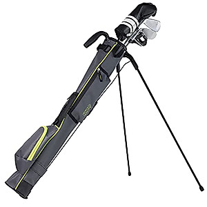 Izzo Golf Sunday Stand Bags - Lightweight Golf Stand Bag Sunday Bag ,Grey/Lime