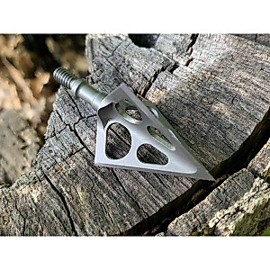 Muzzy One 100 Grain Machined Stainless Steel Ferrule 3-Blade Archery Crossbow Broadhead, 3-Pack, Silver, One Size