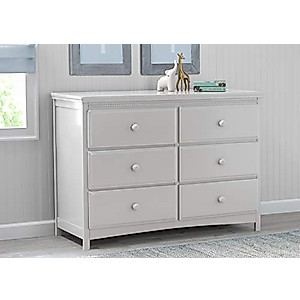 Delta Children Emerson 6 Drawer Dresser, Greenguard Gold Certified, Bianca White