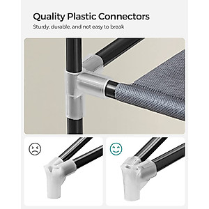 SONGMICS Shoe Rack, 9 Tier Shoe Organizer with Nonwoven Fabric Cover, Shoe Storage Shelf for 40-50 Pairs of Shoes, Entryway, Suitable for Sneakers, High Heels, Flats, and Boots, Grey URXJ36G