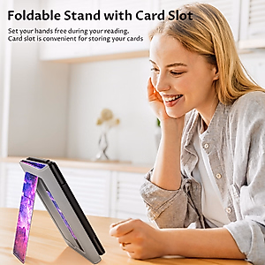 VORI Stand Case for 6" Kindle Paperwhite (Fits 10th Generation 2018 / All Paperwhite Generations Prior to 2018) PU Leather Case Smart Cover with Auto-wake/sleep and Hand Strap, Nebula Galaxy