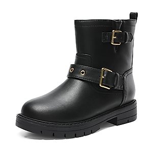 DREAM PAIRS Girls Ankle Booties Waterproof Side Zipper Boots Sdbo2305k Black Size 13 Little Kid