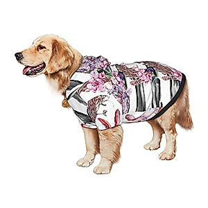 Large Dog Hoodie Spring-Happy-Easter-Bunny Pet Clothes Sweater with Hat Soft Cat Outfit Coat Medium