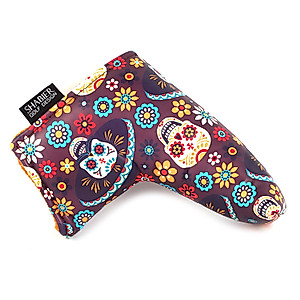 SHABIER Golf Putter Cover Skull Design Headcover for Blade Golf Putter Head Cover
