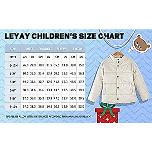 Leyay Winter Coat For Kids Button Up Down Jacket Children Snow Outwear Waterproof
