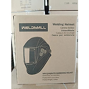 WELDMALL Large Viewing Screen True Color Auto Darkening Welding Helmet 4 Arc Sensor Wide Adjustable Shade DIN 5-9/9-13 for TIG MIG Arc Welder Hood Grinding Welder WM-Q108