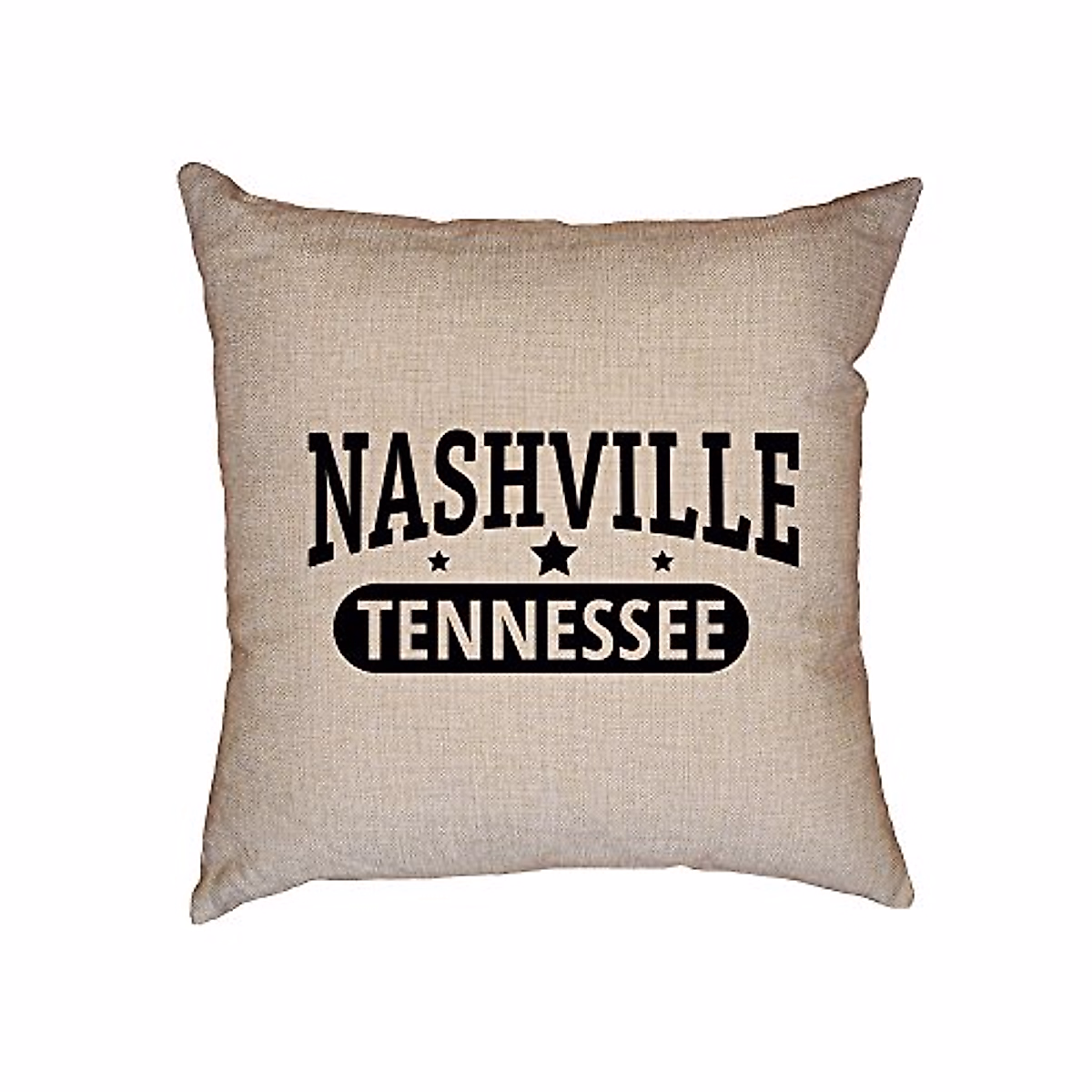 Hollywood Thread Trendy Nashville, Tennessee with Stars Decorative Linen Throw Cushion Pillow Case with Insert
