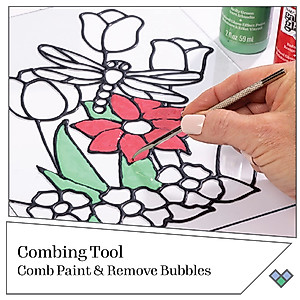 Gallery Glass, 4 Piece Tool Set Perfect for Stained Glass DIY Arts and Crafts, 19739, Multi-Color