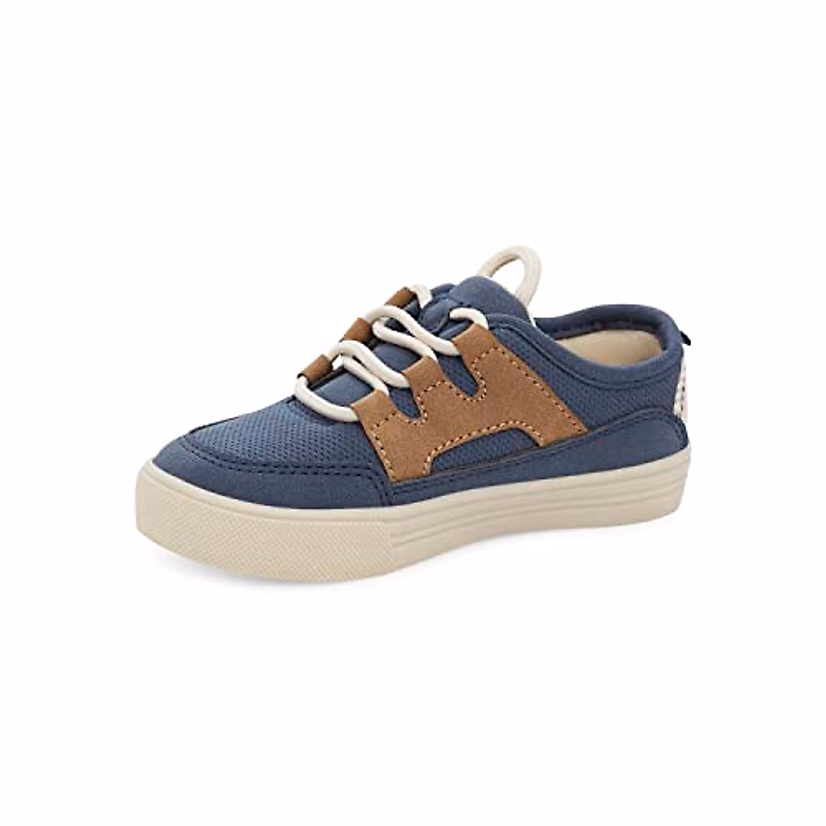 OshKosh B'Gosh Boy's Forketa Sneaker, Navy/Tan, 12 Little Kid